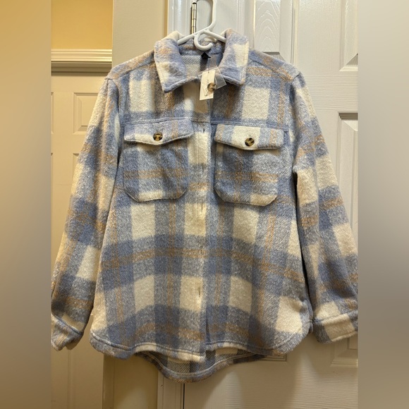 Francesca's Collections | Tops | Francesca Heavy Shacket Buttondown ...